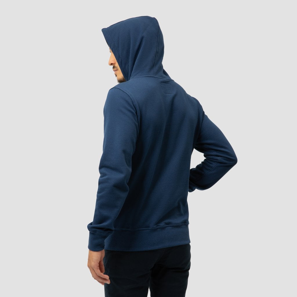 Casaco de Moletom Azul Marinho com Zíper